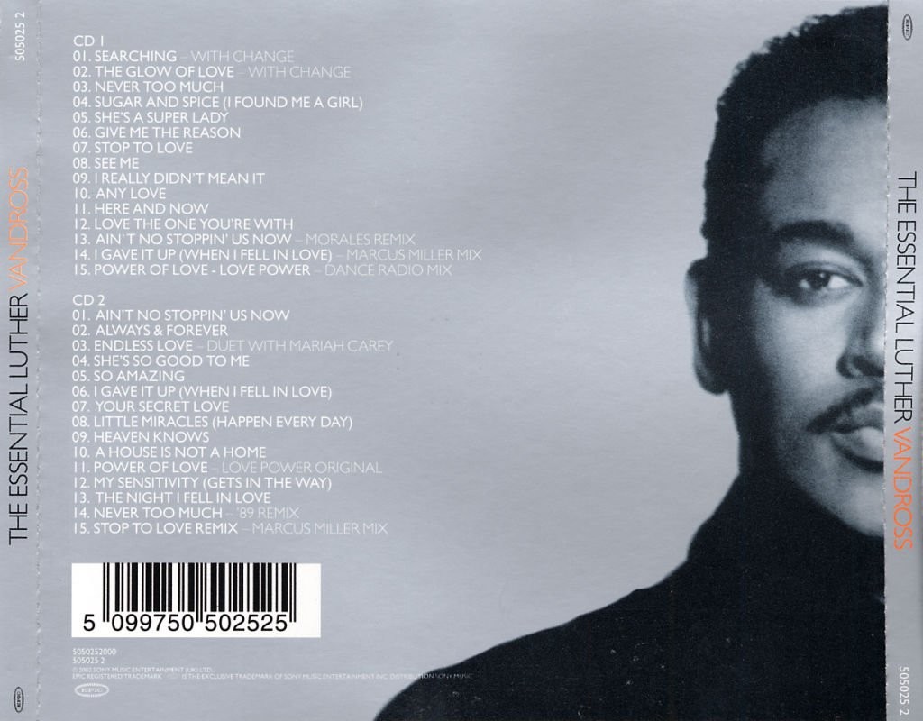 Luther Vandross The Essential : Back | CD Covers | Cover Century | Over ...